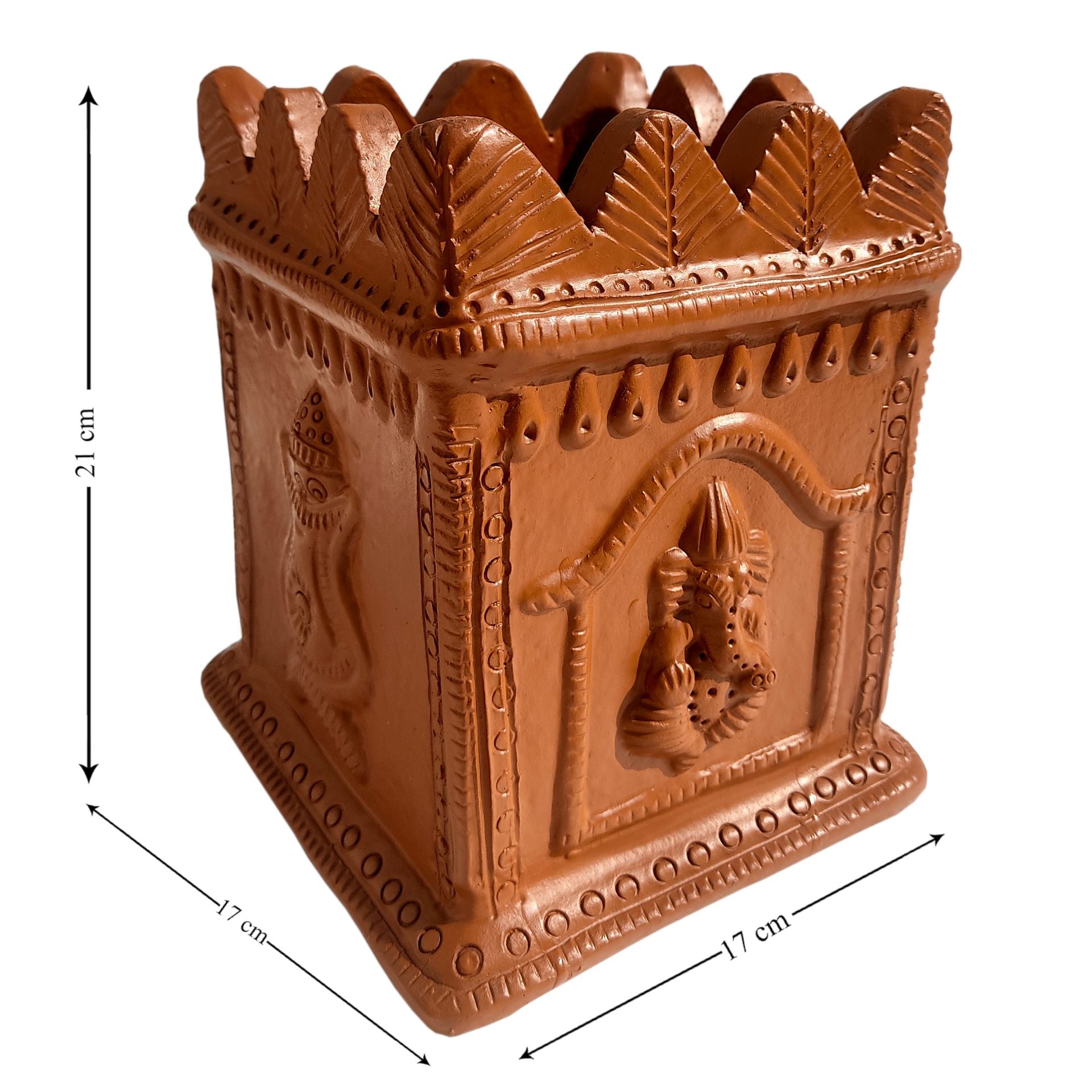 Green Dews Tulsi pot planter Terracotta HandmadeTulsi gamla/POT/PLANTE